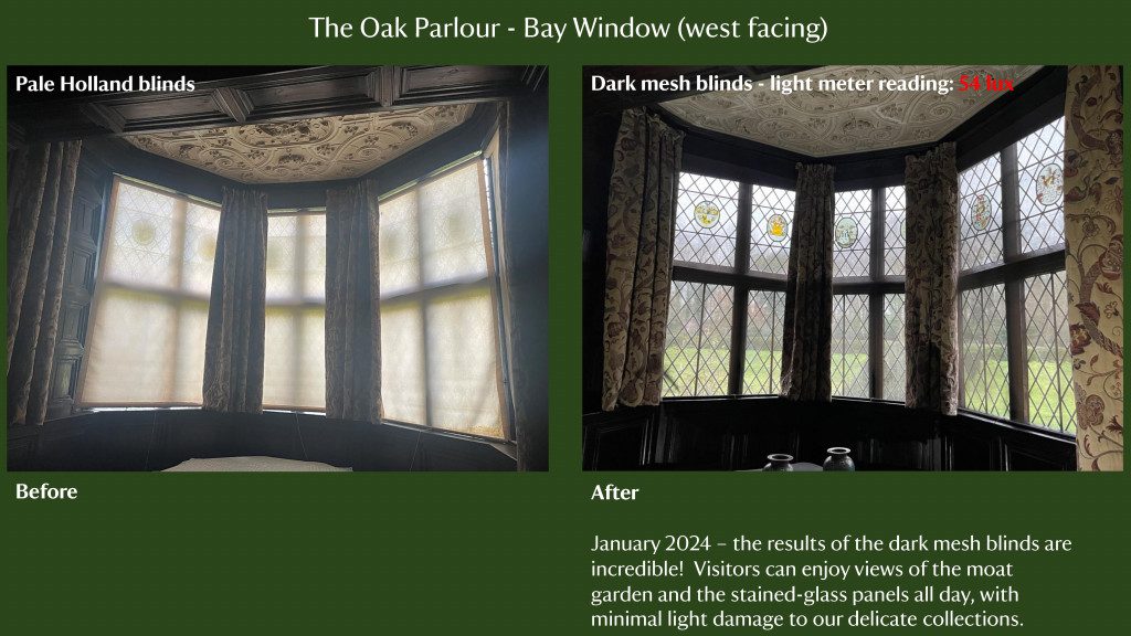 SoFA Donation to Speke Hall - Oak Parlour blinds - Southport and Formby ...